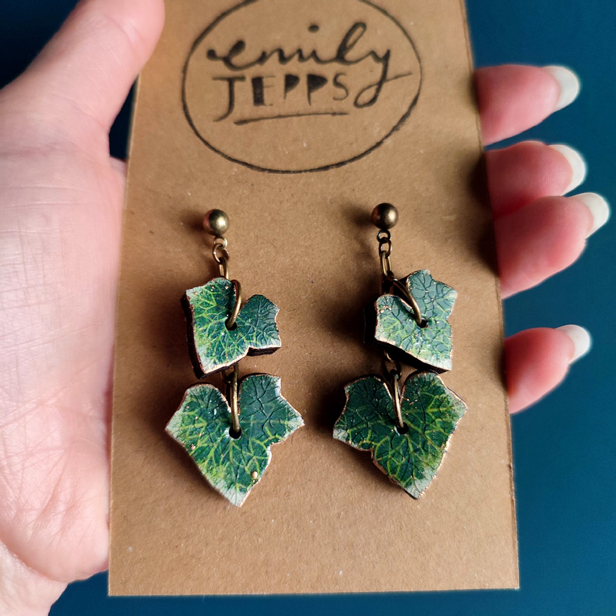Ivy Leaf Earrings – Emily Jepps Studio